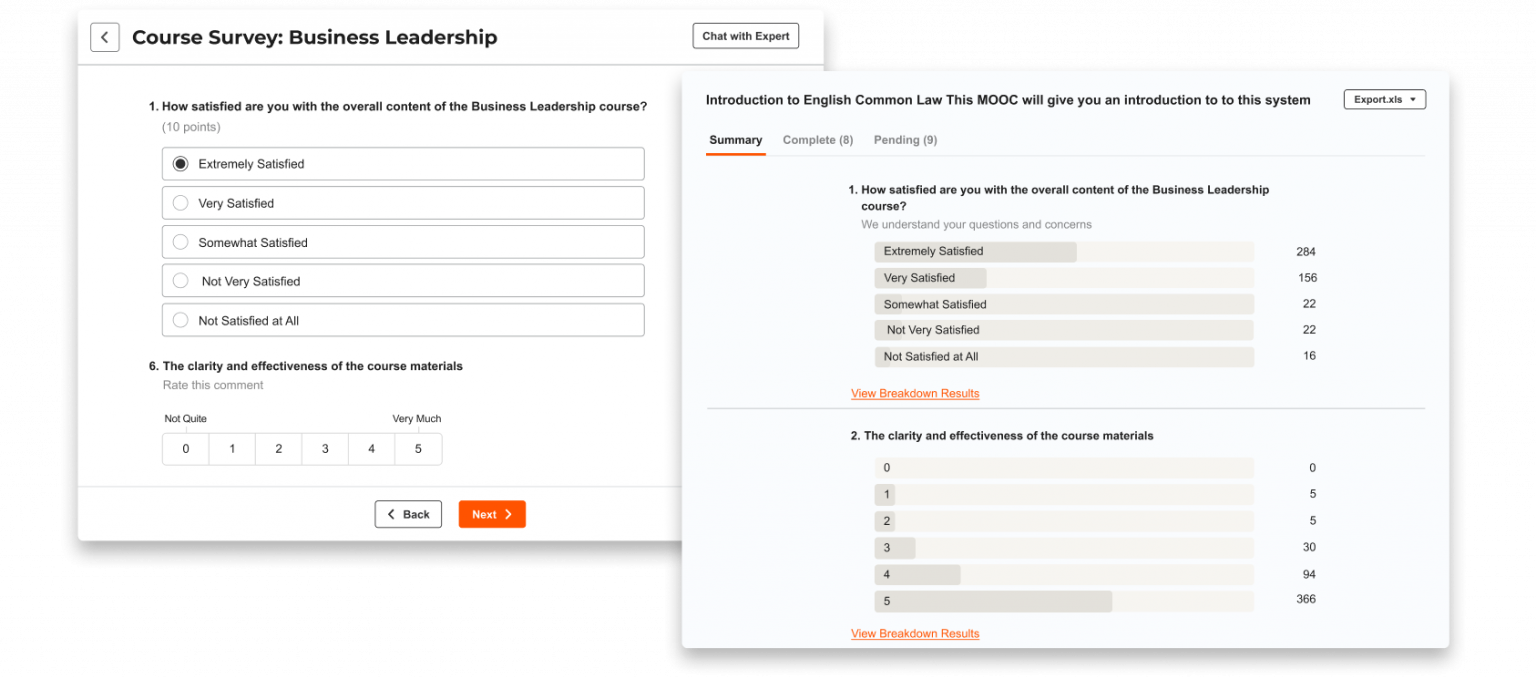 Qbic Collaborative LMS Course Survey